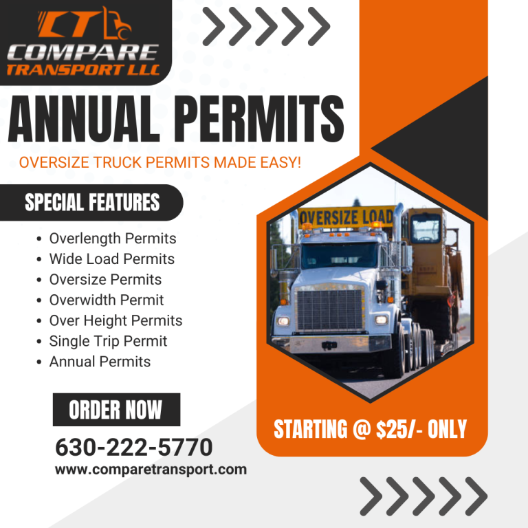 Annual Oversize Overweight Permits by State Cost | 630-222-5770